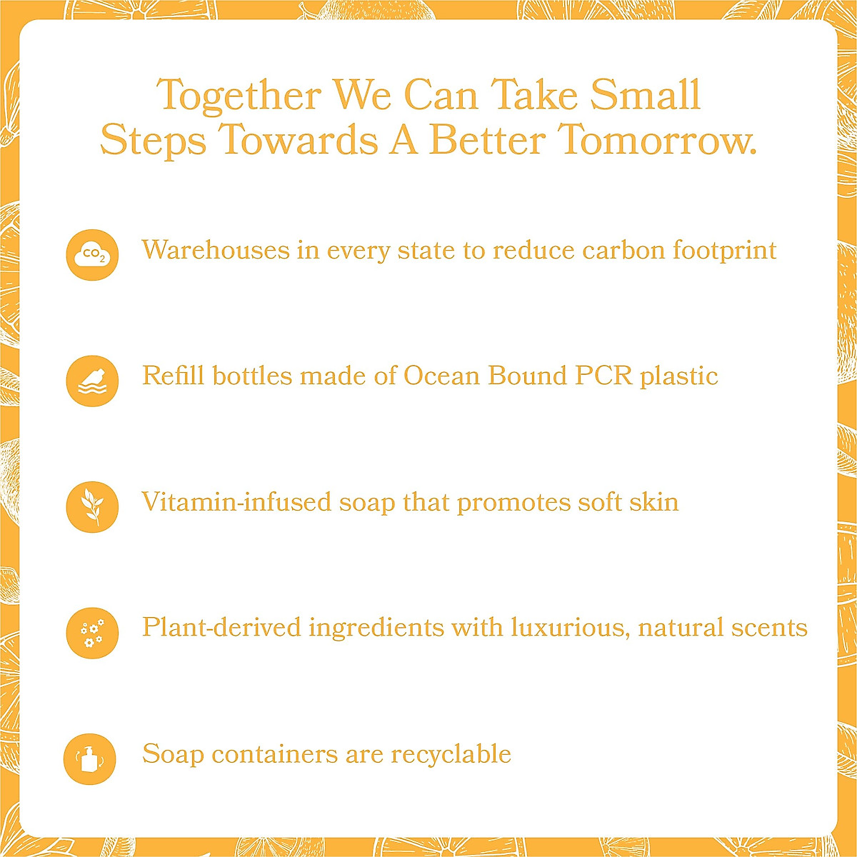 ZYFE Vitamin Hand Soap Refill - Liquid Hand Soap - Natural Plant Derived Moisturizing Handsoap with Essential Oil Fragrance Citrus Bask - Soft Hand Wash for Kitchen & Bathroom - Lush Soft Soap 64oz