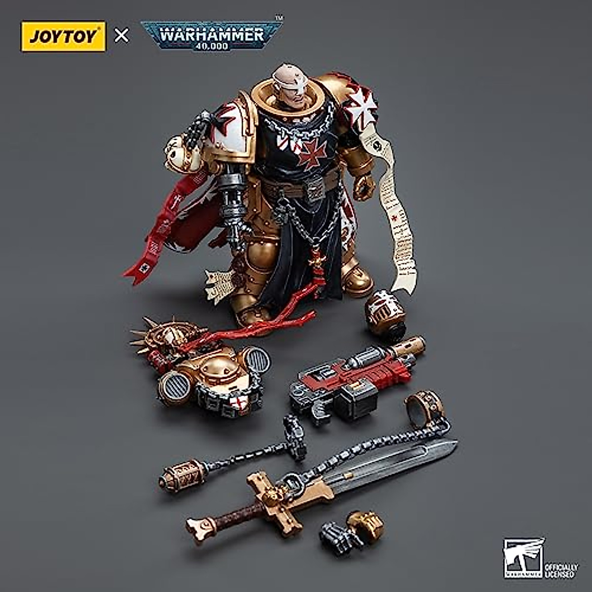 HiPlay JoyToy Warhammer 40K Black Templars High Marshal Helbrecht 1:18 Scale Collectible Action Figure
