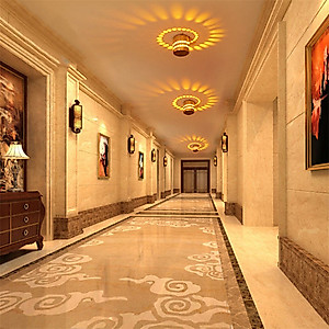 YJYdada Colorful RGB Spiral Hole Wall Lamp Surface Wall Install Home Decor LED Light Luminaire Lighting