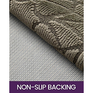 DEXI Front Door Mat for Home Entrance, 24x36 Non-Slip Absorbent Floor Mats Low-Profile Washable Doormat for Entryway, Garage, Patio, Green