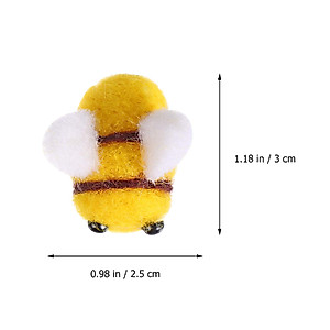 10Pcs Wool Felt Bee Mini Crafts Bees Bee Ornament for Shower Easter Party Home Cap Decoration DIY Handmade Craft