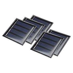 uxcell 5Pcs 2V 80mA Poly Mini Solar Cell Panel Module DIY f Phone Light Toys Charger 53.5mm x 53.5mm