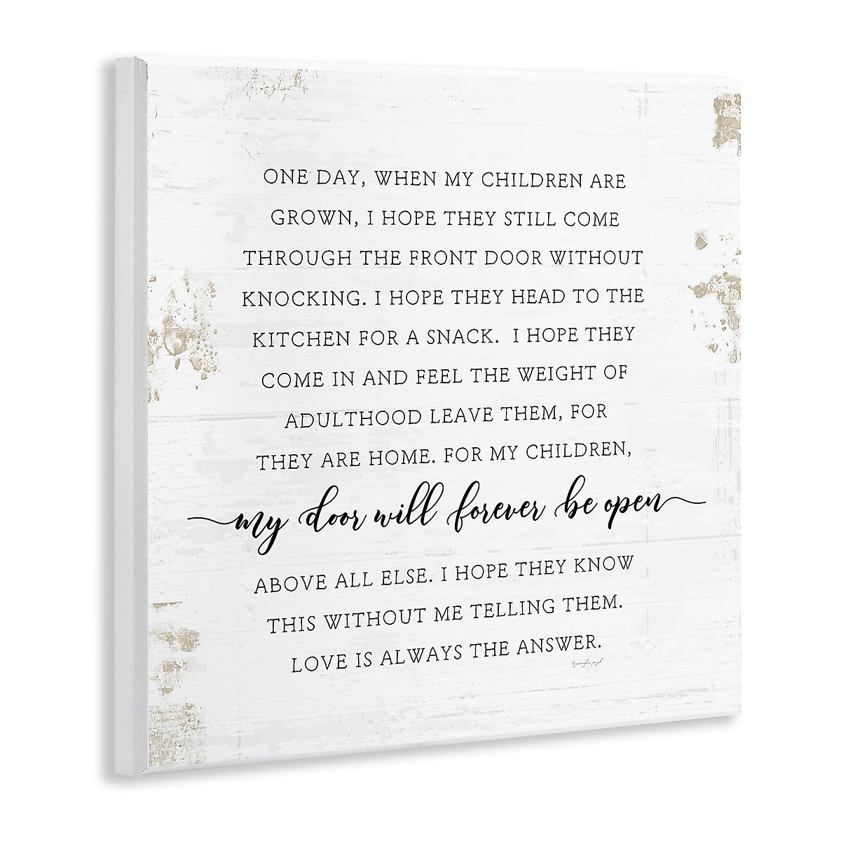 Stupell Industries When My Children are Grown Text Homely Word Design Wall Art, 12x12, Off- White
