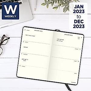 AT-A-GLANCE 2023 Weekly & Monthly Planner, Plan. Write. Remember, 5" x 8-1/4", Small, Pocket, Hardcover, Black (706D1005)