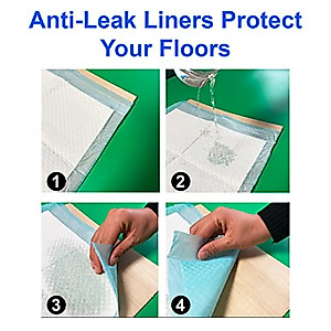 CALPALMY (100 Pads) Ultra Absorbency Pet Toilet Training Pads 18" x 13" Moisture Locking Technology Turns Liquid into Gel - Perfect for Rabbits and Guinea Pigs