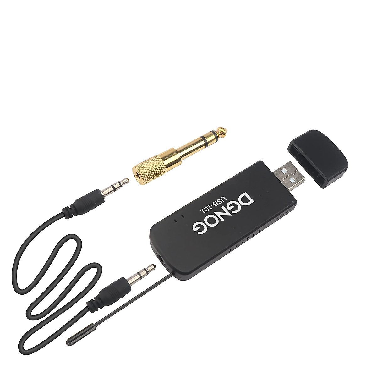 USB Wireless Microphone, Computer UHF Dual Handheld Dynamic Mic System with USB Receiver, 100ft Range for Home Singing, Karaoke, PC,TV,Active Speaker