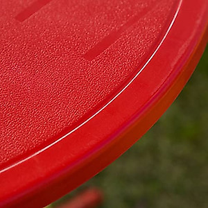 Outsunny Kids Table and Chair Set, Outdoor Folding Garden Furniture, Picnic Table for Patio Backyard, with Ladybug Pattern, Removable & Height Adjustable Sun Umbrella, Aged 3-6 Years Old, Red