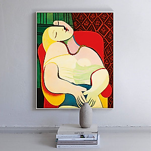 ZZPT Pablo Picasso Wall Art Poster - The Dream Print - Picasso Poster - Oil Painting Reproduction - Abstract Painting Modern Canvas Wall Art for Bedroom Office Decor Unframed