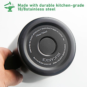 SILICANICE 24 oz stainless steel thermal coffee mug, double-layer insulation, easy to hold and clean, suitable for coffee, cola, protein powder, beer, car water cup