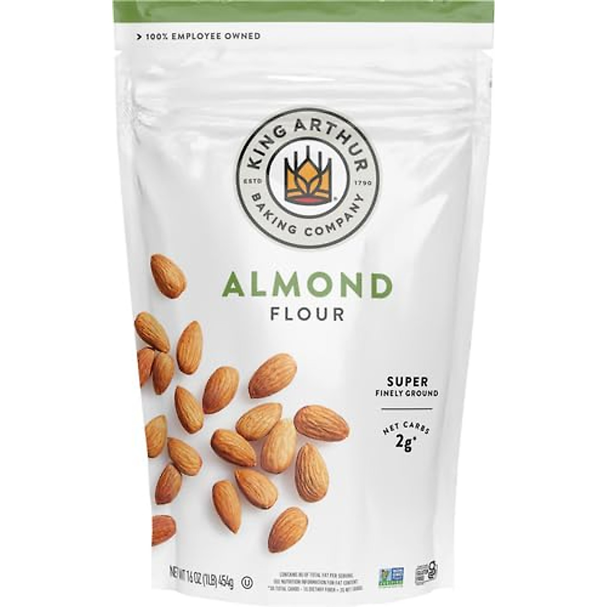 King Arthur, Almond Flour, Certified Gluten-Free, Non-GMO Project Verified, Certified Kosher, Finely Ground, 16 Ounces
