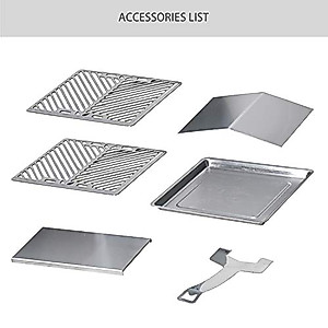 BIG HORN OUTDOORS Portable Infrared Broiler Propane Gas Grill, 1500 Degree Stainless Steel Tabletop Quick Cooking Steak Grill for Meat, Seafood, Veggies