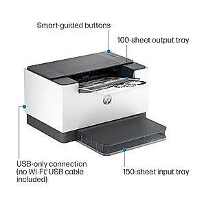 HP LaserJet M209d Laser Printer, Black and White, Automatic Duplex, USB Connection Only (Cable Included), Ideal in Home Office (8J9L0F)