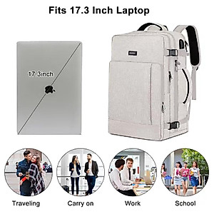 BIKROD Backpack for Men and Women, Laptop Backpack for School Teens with USB Charging Port Fits 15.6 Inch Laptop, Water Resistant Durable Travel Back pack, Business Anti Theft Daypack Gifts, Grey