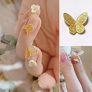 3D Butterfly Pearl Nail Charms Gems Accessories Flamingo Summer Party Nail Art Decoration Sticker Hand Account Stickers 3 Piece Set