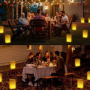 20pcs White Luminary Bags Outdoor Special Lantern Luminary Bag with Duo Heart Reusable Flame Resistant Paper Bags with Cotton Material for Wedding Valentine Engagement Marriage Proposal Decorations