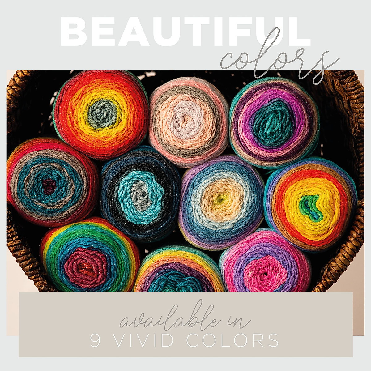 Lion Brand Yarn Mandala Sparkle Yarn, Aquarius, 1 Skein