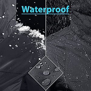 CAMEL CROWN Men's Waterproof Ski Jacket Winter Coat Windbreaker Fleece Inner Snow Hiking Outdoor