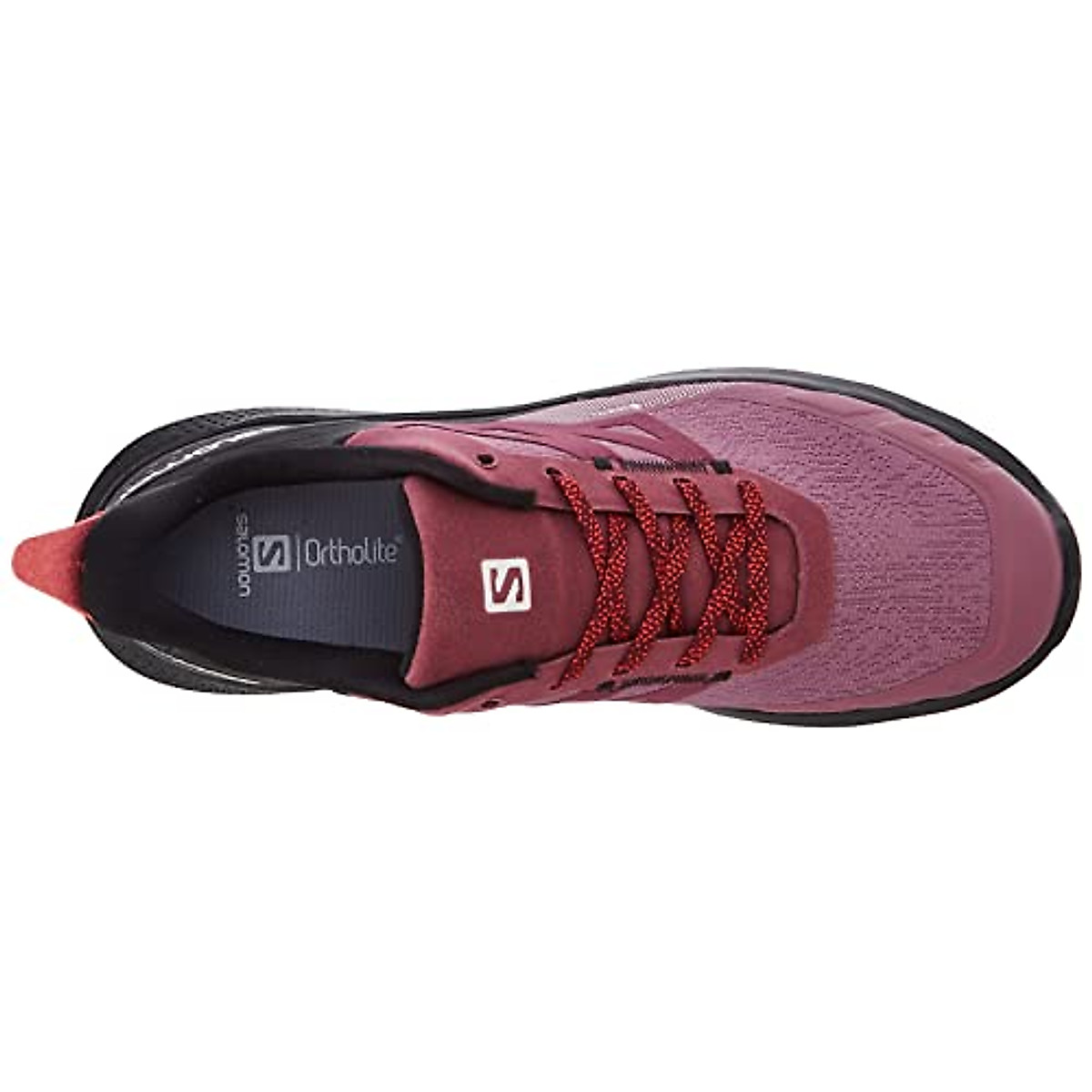 Salomon Women's OUTPULSE Gore-Tex Hiking Shoes for Women, Tulipwood/Black/Poppy Red, 8.5