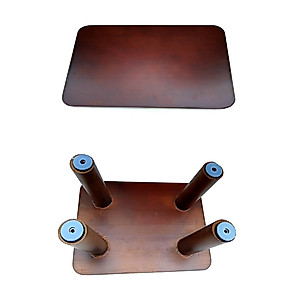 Lizipai Chestnut Brand Short Stool Wooden Stool, Solid Wood Stool, Small Short Stool, Shoe Changing Stool, Solid Wood Stool, Short Stool, Bench, Adult Portable Heavy Stool, (Brown)