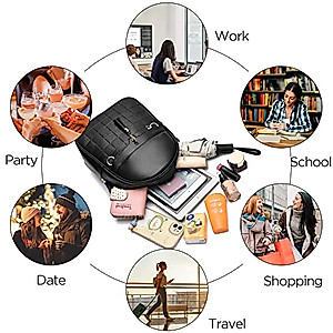 I IHAYNER Women Fashion Backpack Purses for Girls 2 PCS Multipurpose Design Handbags and Chain Shoulder Bag PU Leather Travel bag Brown