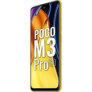 Poco M3 PRO 5G + 4G Volte Global Unlocked GSM 6.5" Octa Core 48mp Triple Camera (Not Verizon/Boost/CDMA) (Yellow, 64GB+4GB)