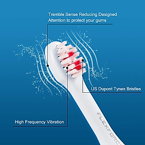 Replacement Toothbrush Heads Compatible with Flexforce Electric, Soft Dupont Bristles Head (Red)