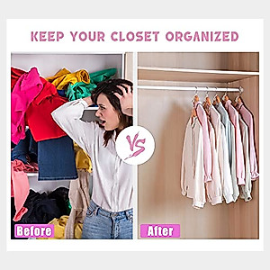 Dreamtop 44 Pcs Clothes Hanger Connector Hooks Cascading Clothes Hangers for Heavy Duty Hanger Connector Hooks for Plastic Hangers Hanger Extender Clips Hangers Space Saving