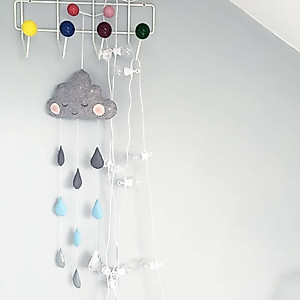 Maritown Raindrop Cloud Ceiling Mobile Hanging Garland Decorations Baby Bedroom Baby Nursery Bedroom Pendant