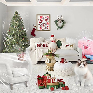 Xsourcer Jumbo Clear Storage Bags, Pack of 6, 40" x 60" XXL Dustproof Suitcase Bags, Waterproof Storage Bag for Luggage, Moistureproof Storage Bag for Chairs, Air Purifier，Evaporative Cooler and More