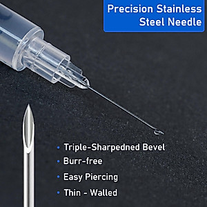 1ml 29Ga 13mm/0.5Inch Syringe with Needle, Disposable Individual Package of 100