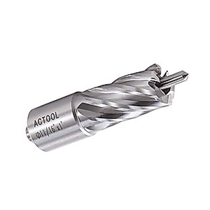 ACTOOL 11/16" Diameter × 1" Depth of Cut HSS ANNULAR Cutter with 3/4'' Weldon Shank