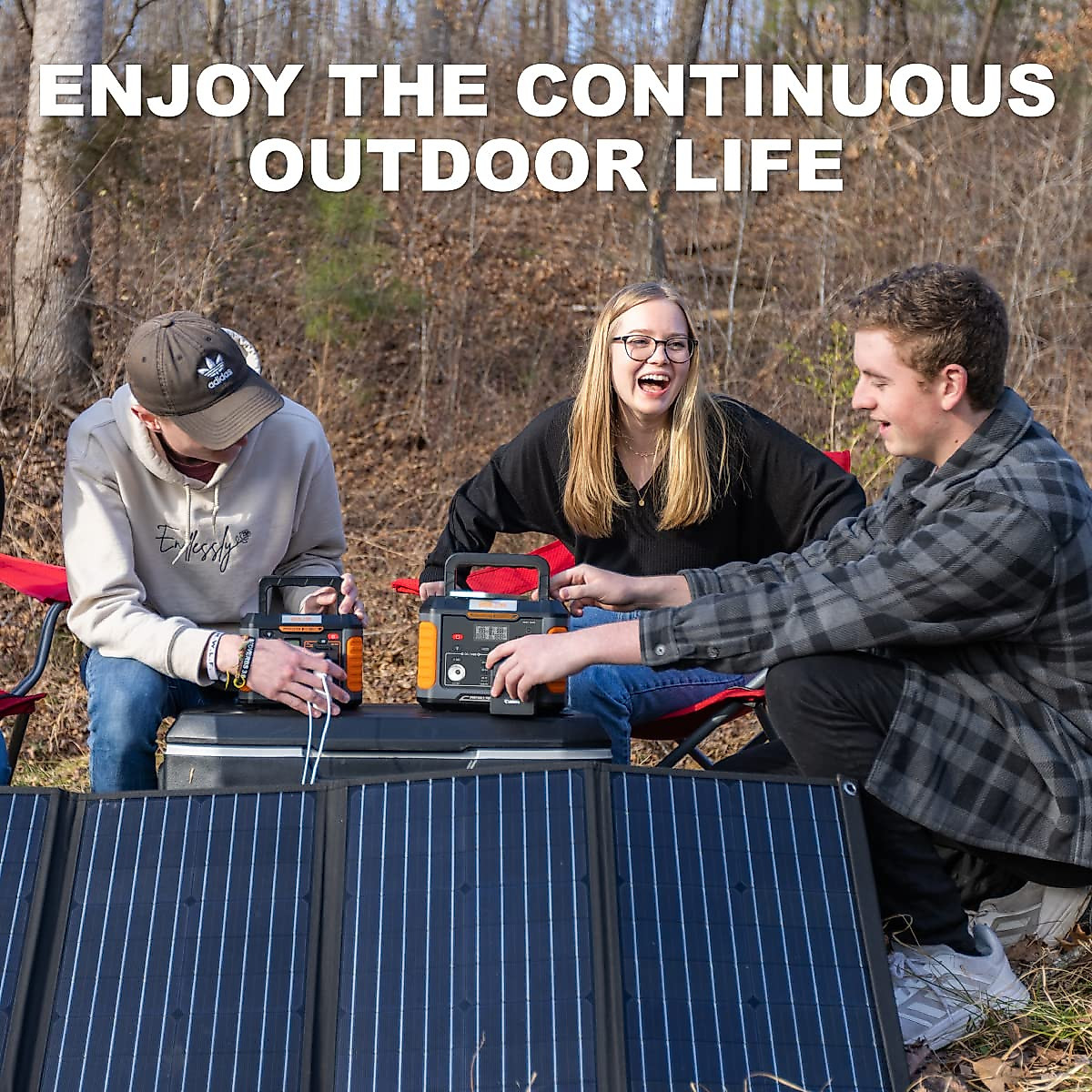 BALDR Portable Power Station 500W, 400Wh Outdoor Solar Generator Mobile Lithium Battery Pack with 120V AC Outlet (Solar Panel Optional) for Road Trip Camping, Outdoor Adventure