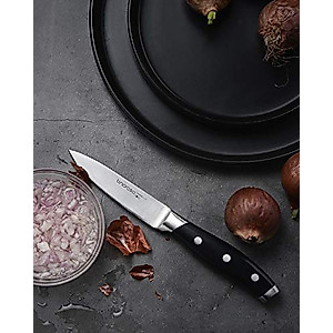 linoroso Paring Knife 3.5 inch Small Kitchen Knife with Elegant Gift Box, Sharp Forged German Carbon Stainless Steel Fruit Knife, Full Tang, Ergonomic Handle-Classic Series