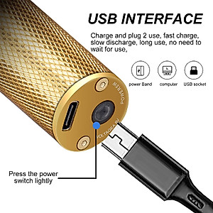 Hair Clippers for Men,Cordless Rechargeable Hair Trimmer Metal Body Cutting Grooming Kit Beard Shaver Barbershop Professional