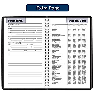 AT-A-GLANCE 2024 Weekly Appointment Book & Planner, DayMinder, 5" x 8", Small, Spiral Bound, Black (G2000024)