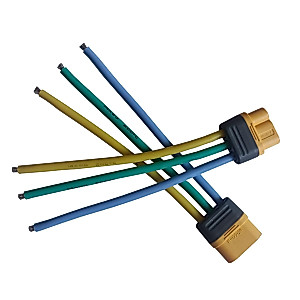 JINOARC 1Pair RC Charger Cable MR60 Pigtail Wire 14awg 100mm Female Male for FPV Drone Motor ESC