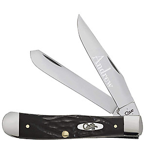 Personalized Case Rough Black Synthetic Jig Trapper with Free Laser Engraving