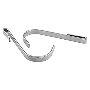 WHYHKJ 12PCS S-Shaped Stainless Steel Hanger Clip-on Hook Wire Rack Hook Wire Shelving Accessories Wire Rack Hook J Shaped Hook,Heavy Duty S Hook Rack Hooks Hanging J Rail Hooks