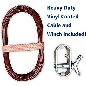 Winter Block WC18R Aboveground Pool Winter Cover 18’ Ft. Round, 8-Year Warranty Includes Winch and Cable, Superior Strength & Durability, UV Protected, 18', Solid Blue