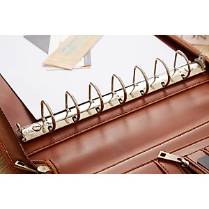 7 Ring Check Binder for Business Checks, Checkbook Binder with Zipper for 3-up Business Checks,Personalized Check Book Portfolio for 9 x 13 inch Sheets 600 Check, Check Holders for Men/Women