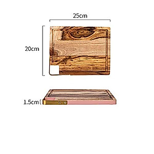 GULRUH Wood Cutting Boards for Kitchen, Wood Cutting Board Eco Natural Solid Wood Japan Style Rectangle Kitchen Chopping Blocks