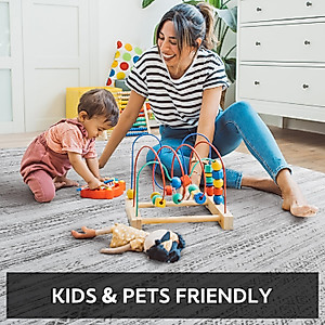 9x12 Area Rugs for Living Room Machine Washable Rug Distressed Indoor Carpet Neutral Moroccan Boho Rug Ultra Soft Area Rug for Bedroom Dining Room Playroom Office