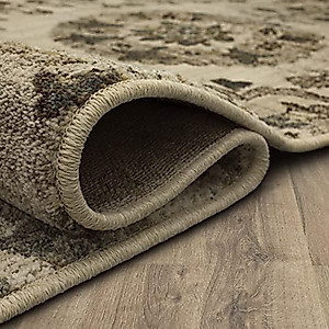 Mohawk Home Belgravia Transitional Geometric, Ornamental Gray 8' x 11' Area Rug Perfect for Living Room, Dining Room, Office