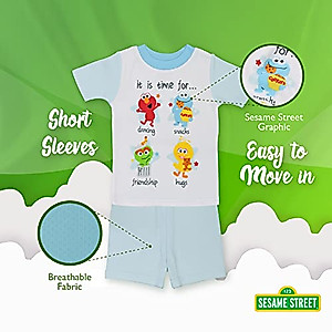 Sesame Street Baby 4-Piece Snug-fit Cotton Pajama Set, IT is TIME for, 2T
