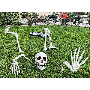 GiftExpress Creepy Life Size Ground Breaker Skeleton for Halloween Yard Decorations