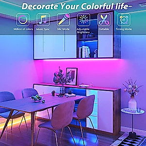HRDJ Led Strip Lights 65.6ft Smart Led Lights with App Control Remote, SMD 5050 RGB Led Lights for Bedroom, Music Sync Color Changing Lights for Party
