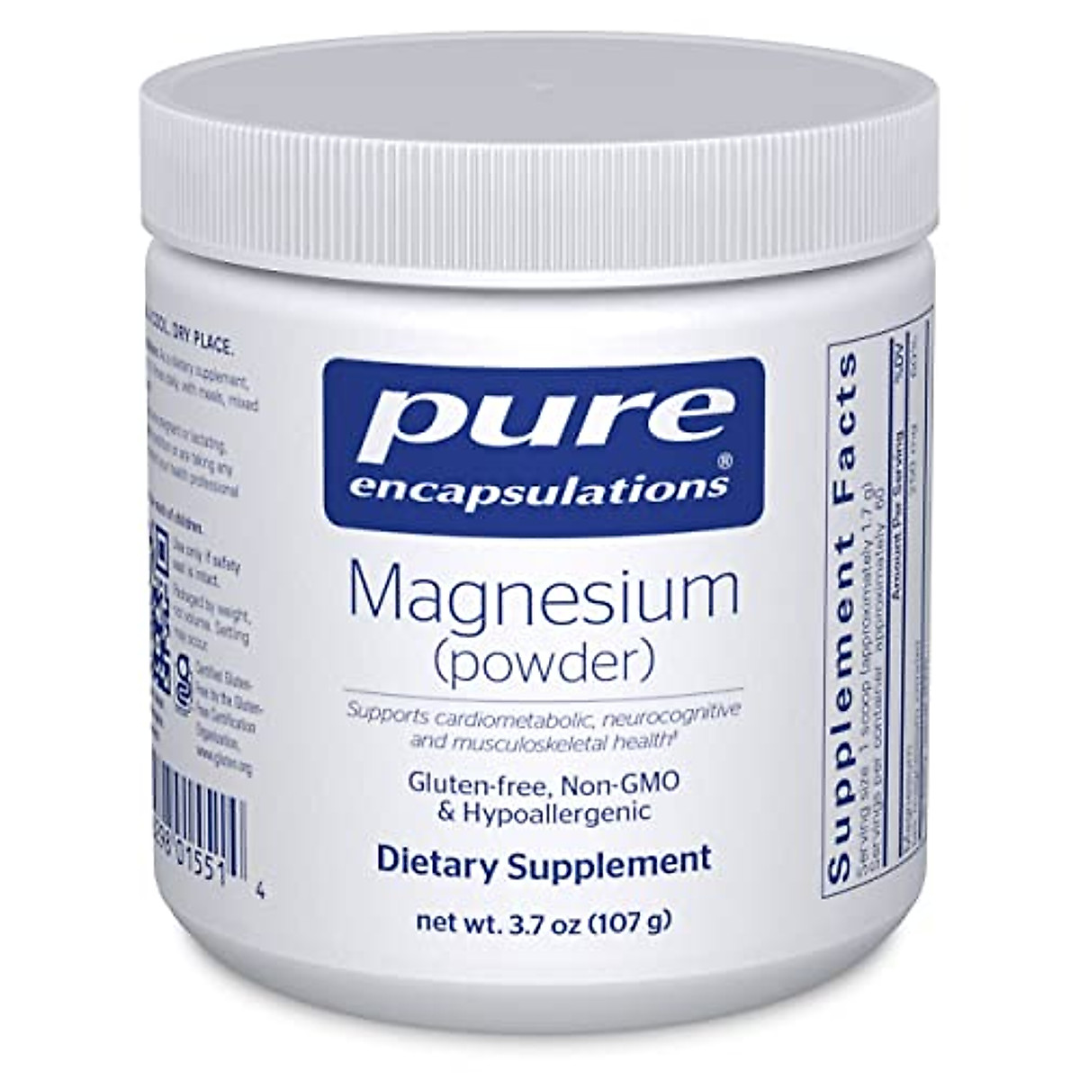 Pure Encapsulations Magnesium (Powder) | Supports Cardiovascular Function, Muscle Function, and Calming | 3.7 Ounces