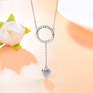 S925 Sterling Silver Heart Cremation Urn Necklace for Ashes Jewelry Memorial Circle Pendant Necklace with CZ I Still Need You Close to Me for MomDadGrandmaGrandpa (Purely Love), 1.06 * 0.79