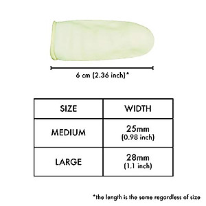 Disposable Latex Finger Cots 200pcs (Large), Anti-Static Rubber Fingertips Protective Finger Gloves Applicators for Electronic Repair, Painting, Jewelry Cleaning