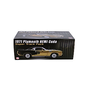 ModelToyCars 1971 Plymouth Hemi Barracuda w/Vinyl Top, Gold Leaf - Acme A1806126VT - 1/18 Scale Diecast Car